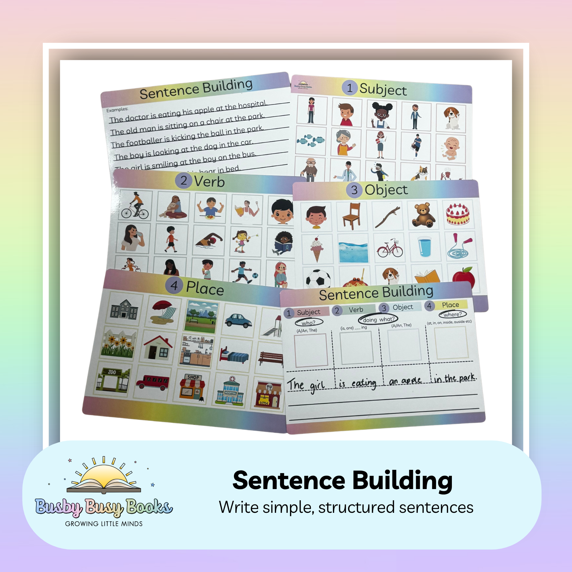 Sentence Building Activity Pack for Engaging Learning Fun – Blue Rain ...