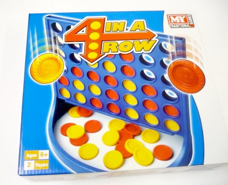 Four in a Row Game – Classic Connect Four for All Ages – Blue Rain ...