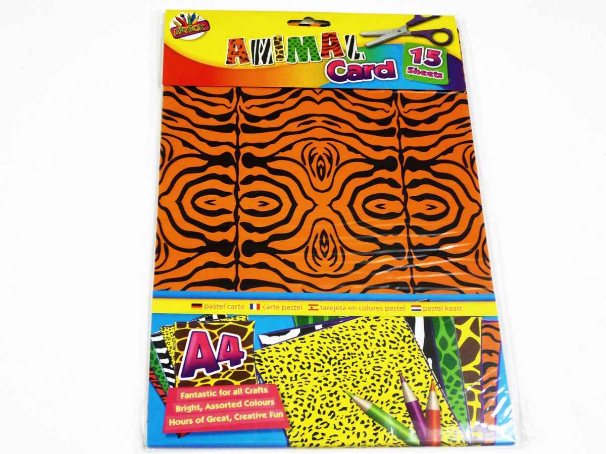 Animal Print Card A4 – Stylish Craft Paper for Cards & Projects – Blue ...
