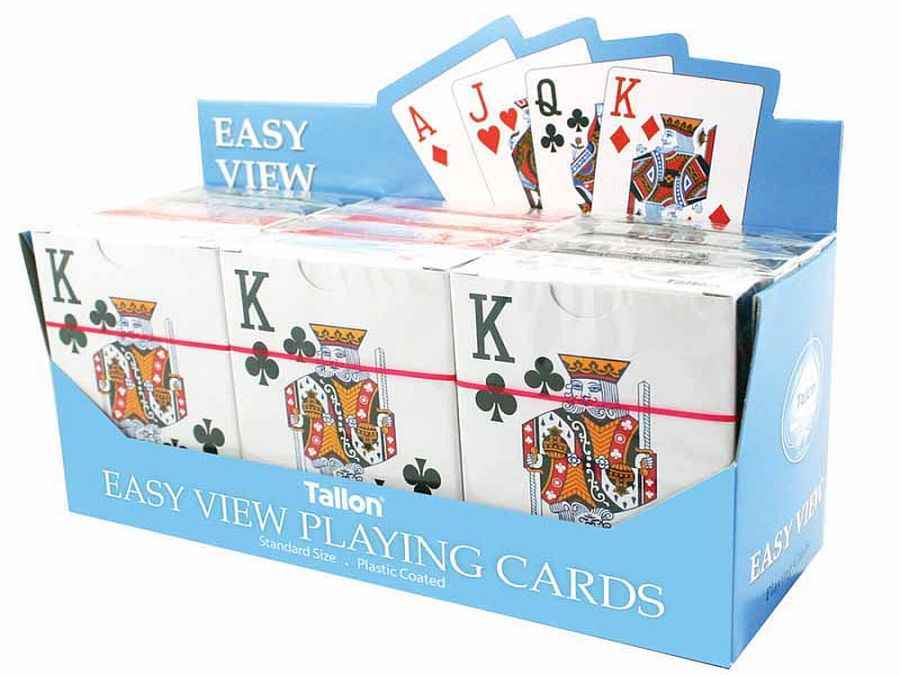 Easy View Playing Cards – Large, Clear Numbers for All Ages – Blue Rain ...